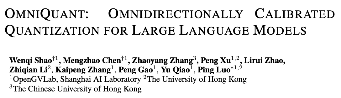 大语言模型权重、激活的全方位低bit可微量化，已集成进商用APP | ICLR 2024 Spotlight - 知乎
