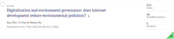 刊·见 | 深入了解ESG的必备好刊！Journal of Environmental Planning and Management聚焦环境政策与管理！ - 知乎