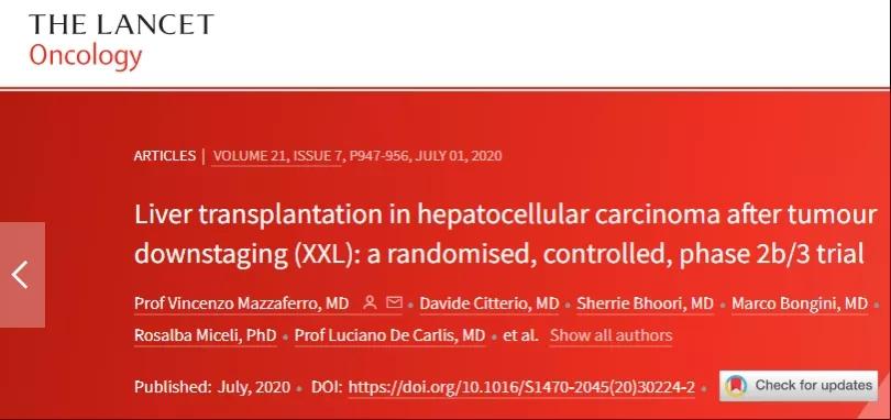 Lancet Oncol：肝移植术可提高达到肝癌米兰标准患者的无病生存率和总生存率 - 知乎