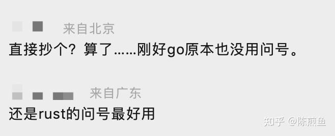 Go 为什么不像 Rust 用 ?!做错误处理? 知乎