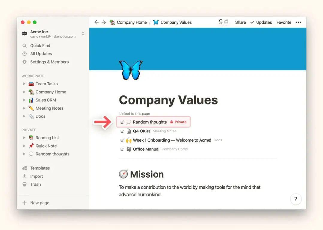 Notion 使用教程15：链接其他页面&双向链接 - 知乎