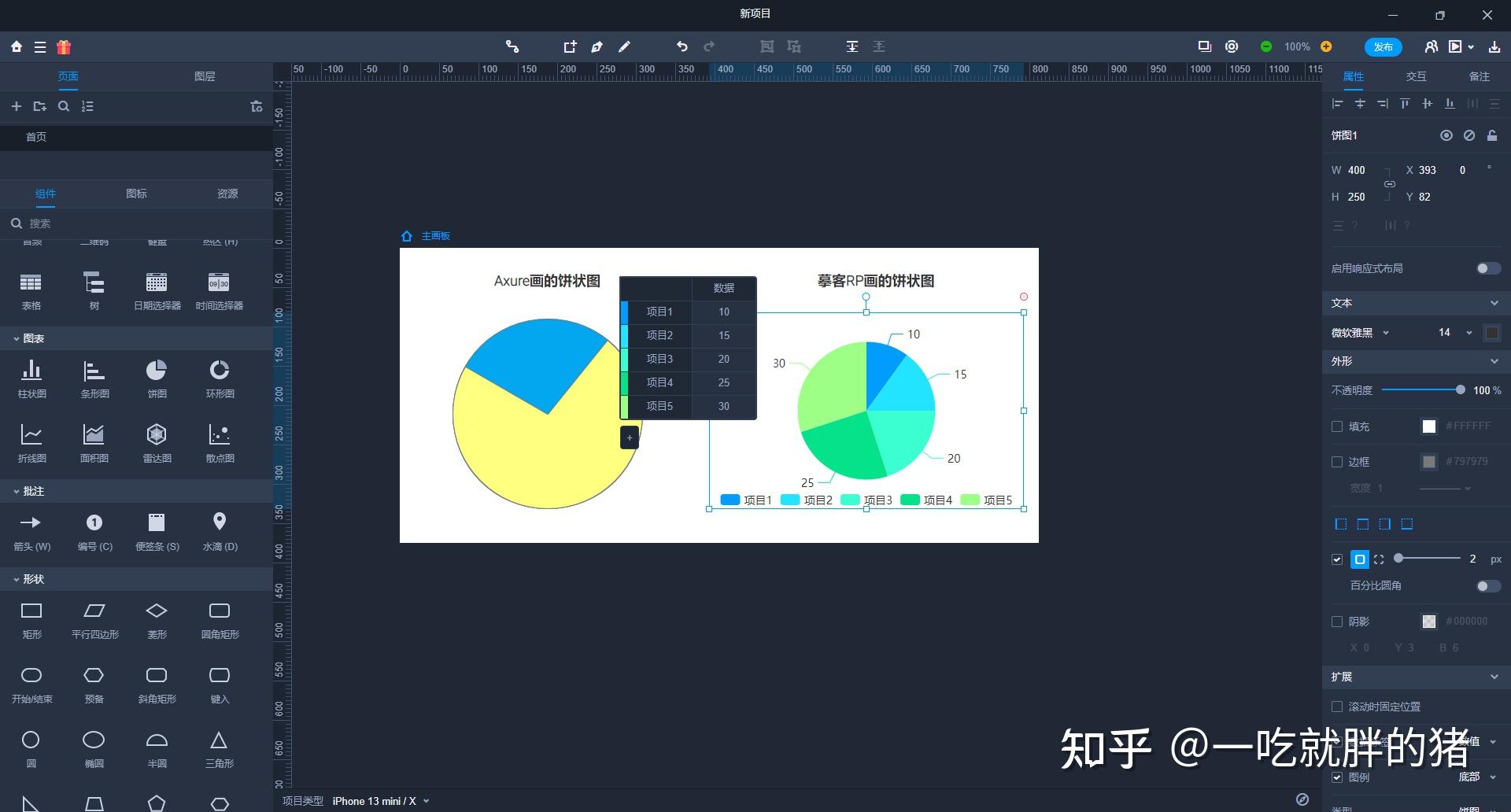 原型设计中的饼状图怎么画才更方便？ 知乎 