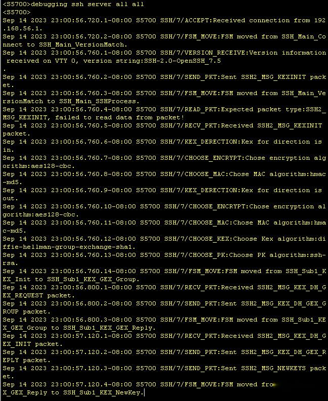 华为交换机S3700/S5700/CE6800配置SSH远程登录 - 知乎