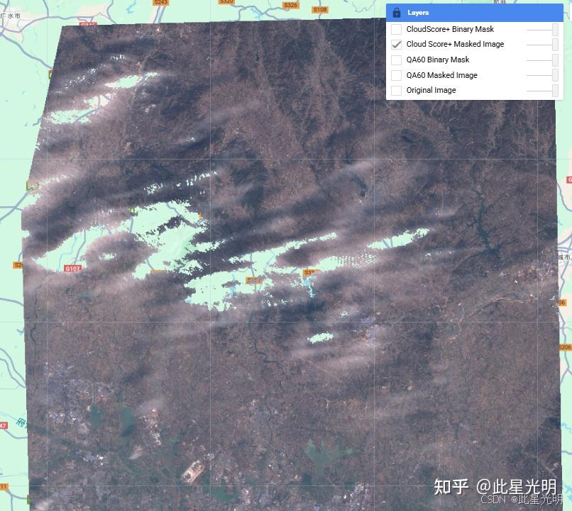 GEE训练教程：Sentinel-2影像的QA60 与 CloudScore+两种去云方式对比（详解附代码） - 知乎