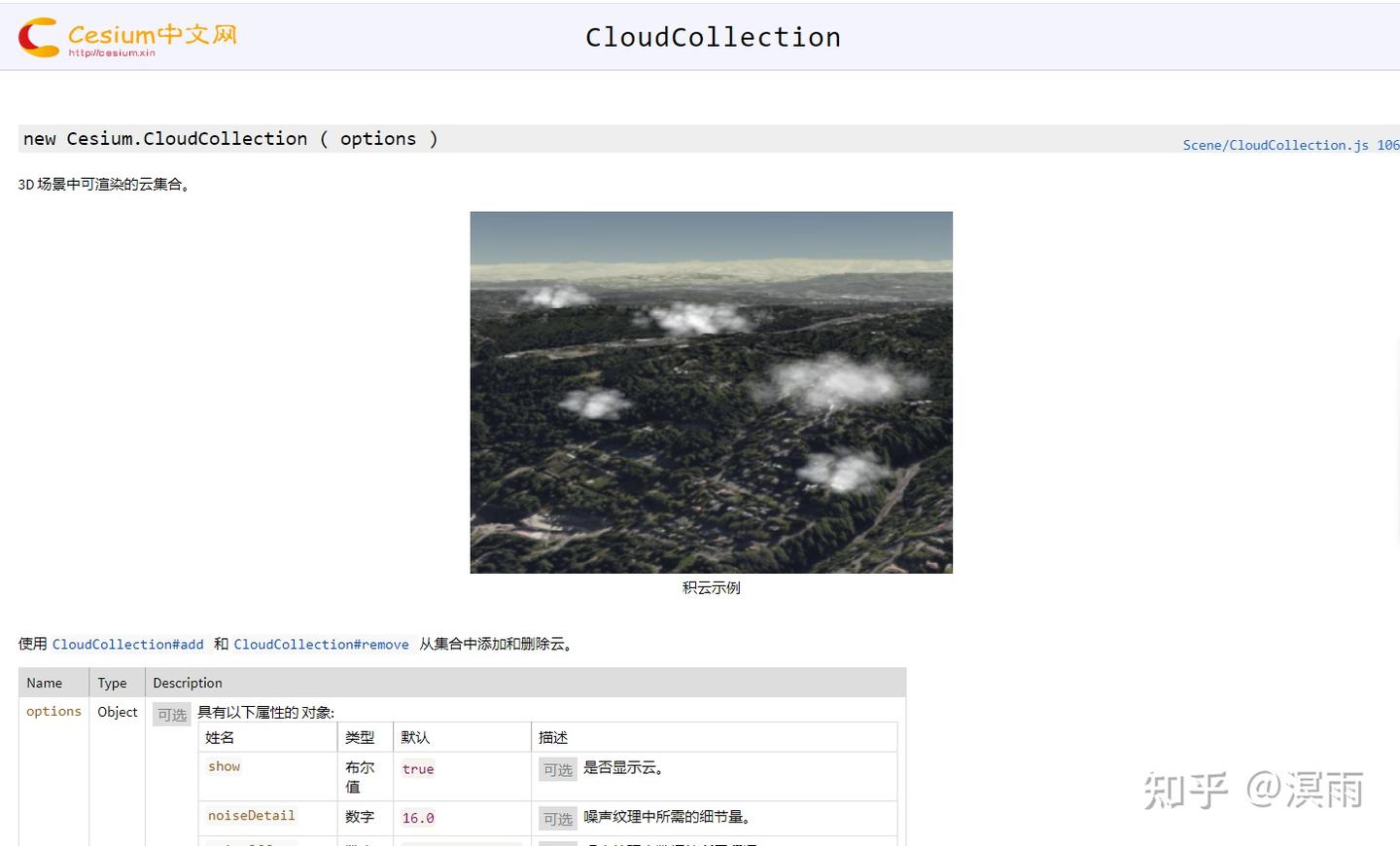 Cesium学习笔记——点击位置生成积云 - 知乎