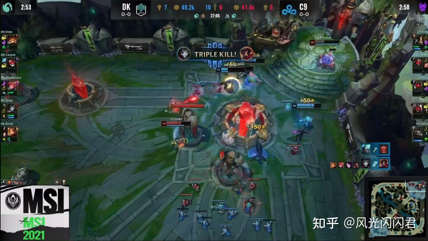 MSI揭幕战DK战胜C9 Khan立功一脸淡定 米勒心疼阿P直言C9上野太坑 - 知乎
