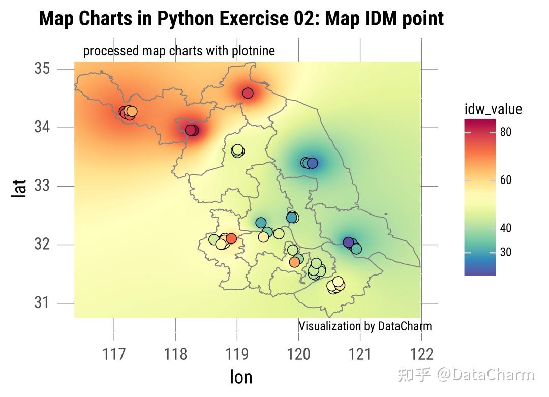 绘图提高篇 | Python - IDW插值计算及可视化绘制 - 知乎