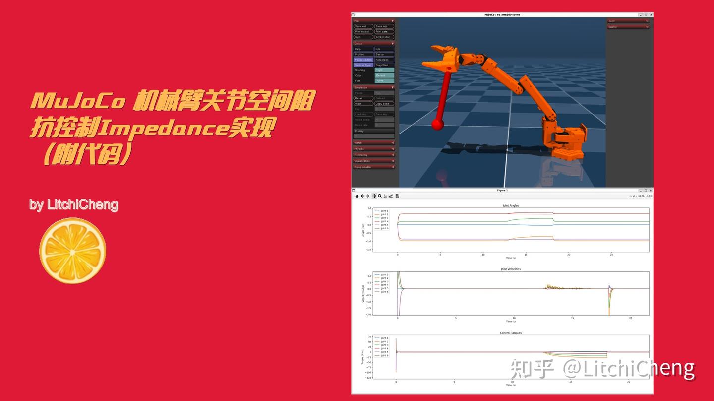 MuJoCo 机械臂关节空间阻抗控制Impedance实现（附代码） - 知乎