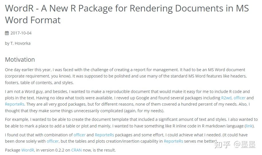 R语言一键生成报告的利器——officeverse集合、WordR包 - 知乎