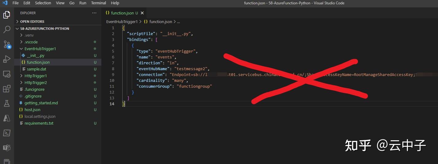 【Azure 应用服务】Python函数部署到Azure后遇见 Value cannot be null. (Parameter 'receiverConnectionString') 错误 - 知乎