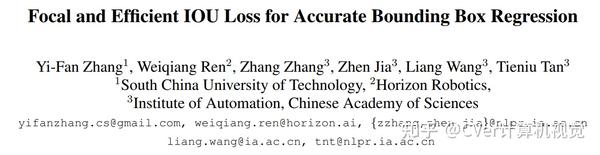 Focal-EIOU Loss：用于精确边界框回归的高效IOU损失 - 知乎