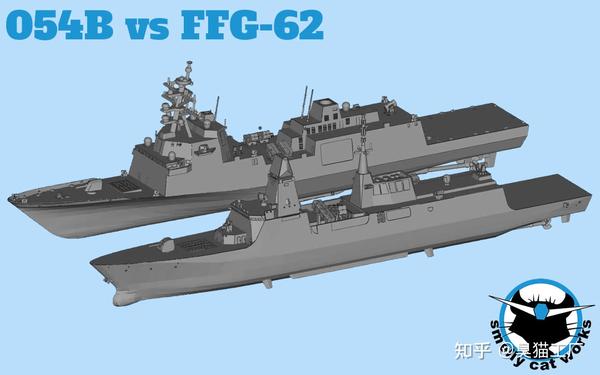 054B和星座级同比例3D模型对比 - 知乎