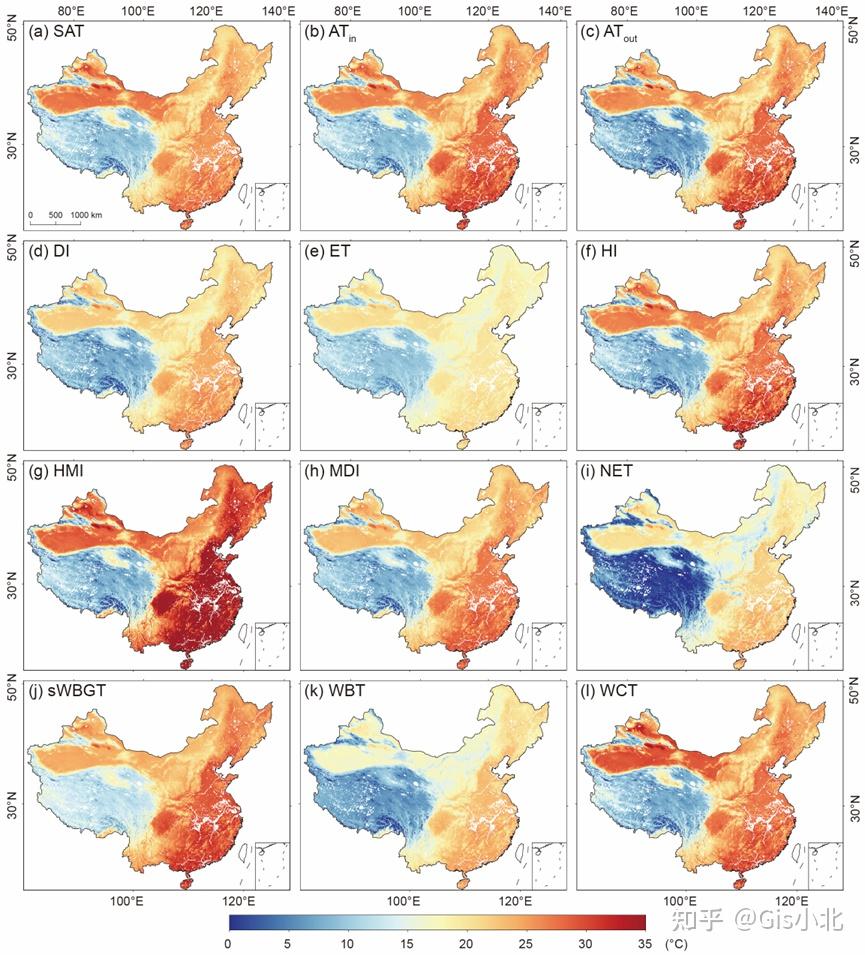 中国（2003-2020）逐月1公里多指标体感温度数据集 - 知乎