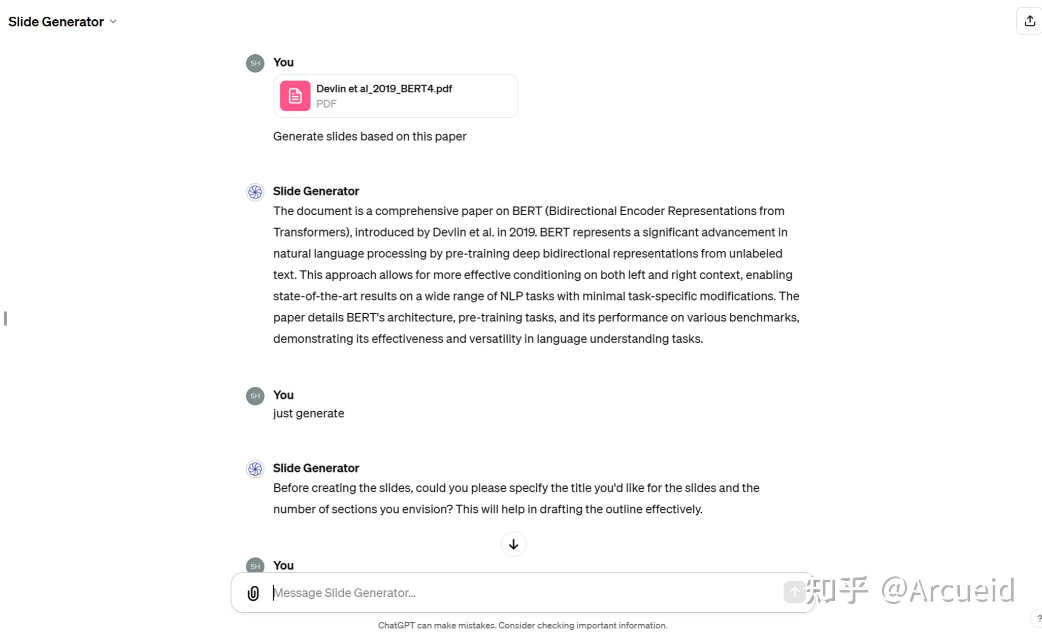GPTs测评——Slide Generator，Write For Me - 知乎