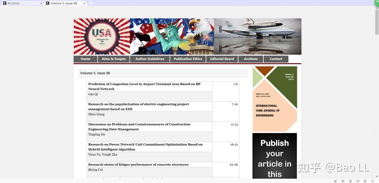 英文普刊--International Core Journal of Engineering（ICJE） 国际核心工程学杂志----理工科 - 知乎