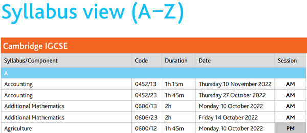 CAIE秋季大考时间安排和考试时间表 - 知乎