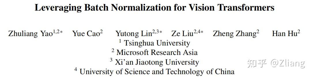Batch Normalization in Vision Transformers - 知乎