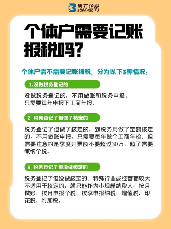 个体户需要记账报税吗 知乎