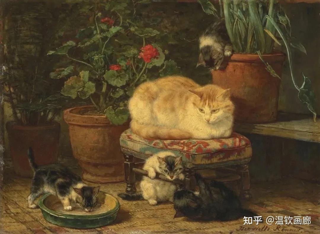 爱画猫狗浪漫主义女画家亨利埃特·罗纳-克尼普 Henriëtte Ronner-Knip - 知乎
