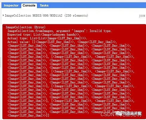 GEE错误：ImageCollection (Error) ImageCollection.fromImages, argument 'images': Invalid type. - 知乎