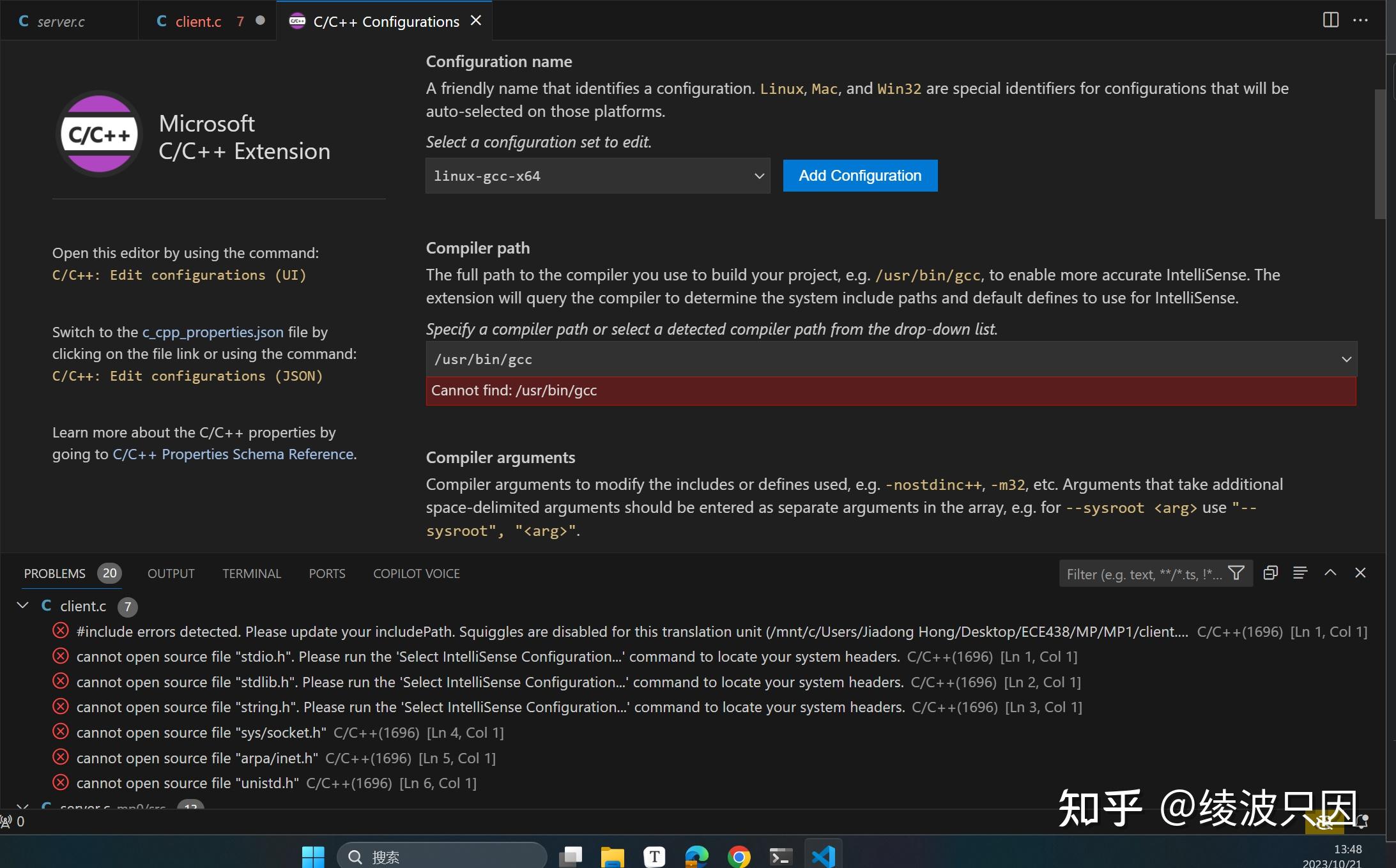 ECE438@UIUC WSL中的VSCode C/C++编译环境出错 - 知乎