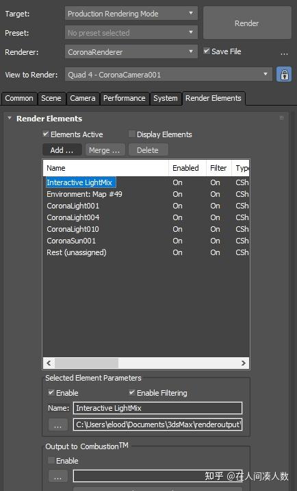 3dmax cr中如何使用互动式LightMix？ - 知乎