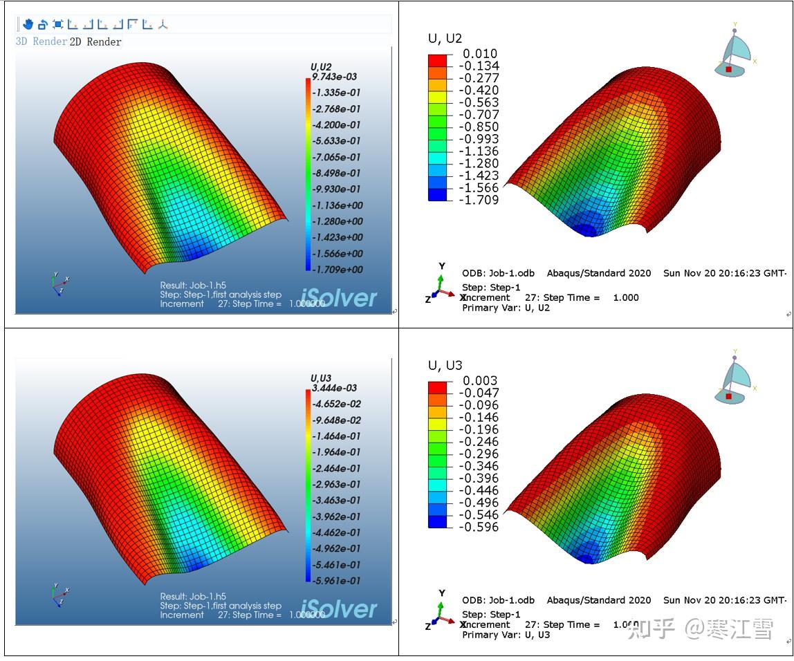 【iSolver案例分享40】壳单元几何非线性Benchmark校核01 - 知乎
