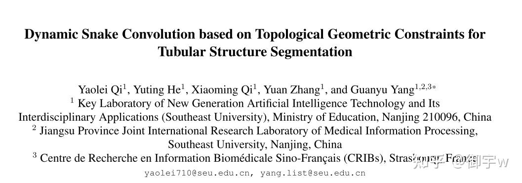 (即插即用模块-Convolution部分) 三、(ICCV 2023) DSConv 动态蛇形卷积 - 知乎