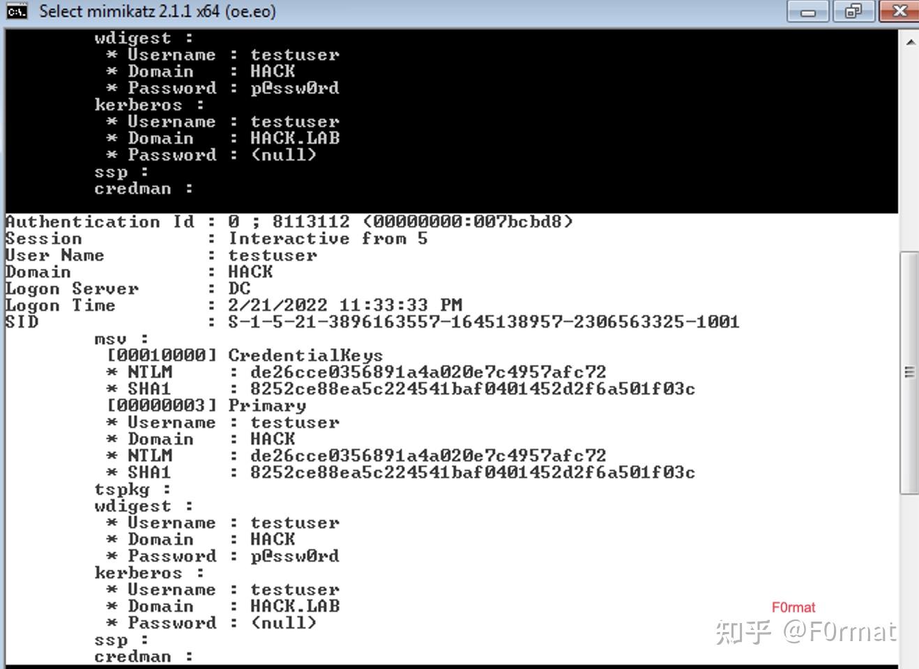 域渗透-哈希传递攻击(Pass The Hash/Key) - 知乎