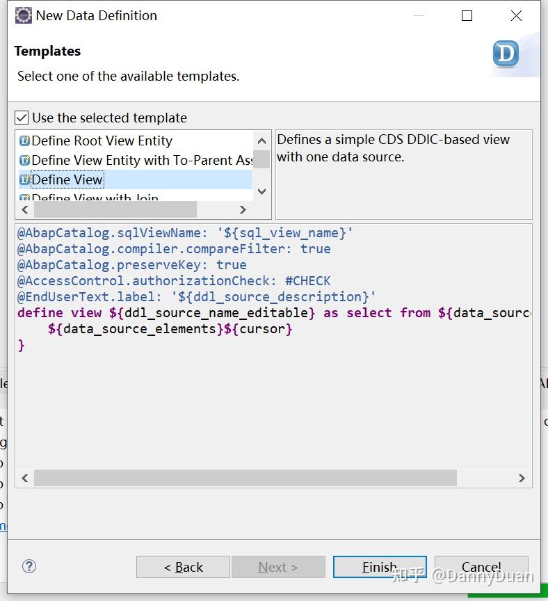 创建一个CDS View - 知乎