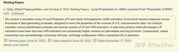 Local Projections vs. VARs - 知乎
