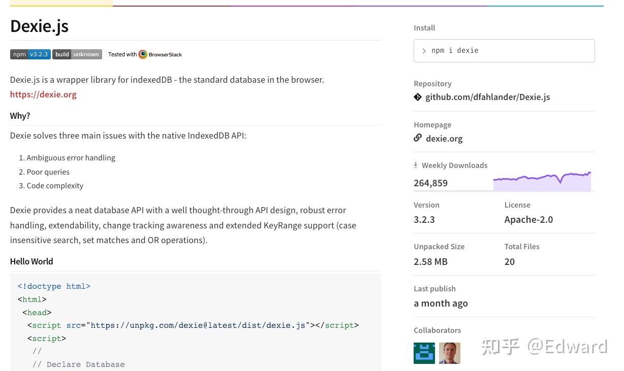 [前端小试牛刀]推荐一个好用的indexdb接入库Dexie - 知乎