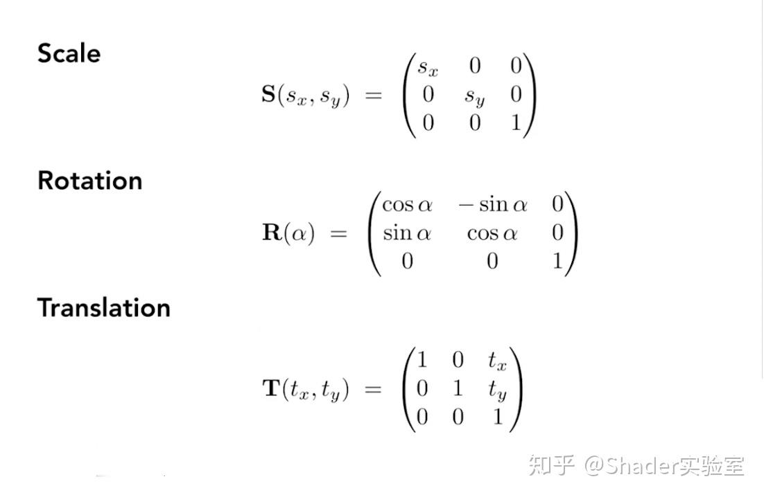 Transformation Matrix 变换矩阵 - 知乎