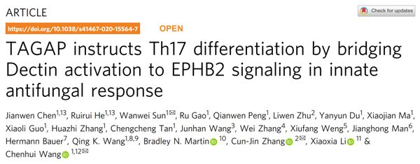 Nat Comm | 华中科技大学王晨辉团队揭示TAGAP参与抗真菌免疫的分子机制 - 知乎