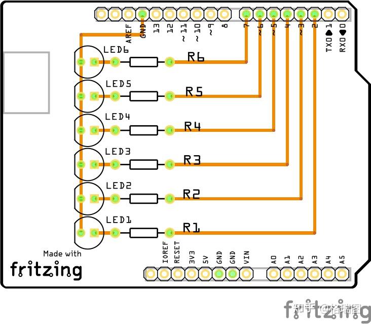 fritzing 绘制电子电路图-0003-Arduino 示例-循环及运行代码配置 - 知乎