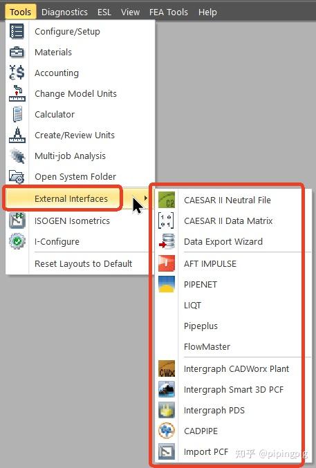 简述管道应力分析软件CAESAR2_工具菜单 - 知乎