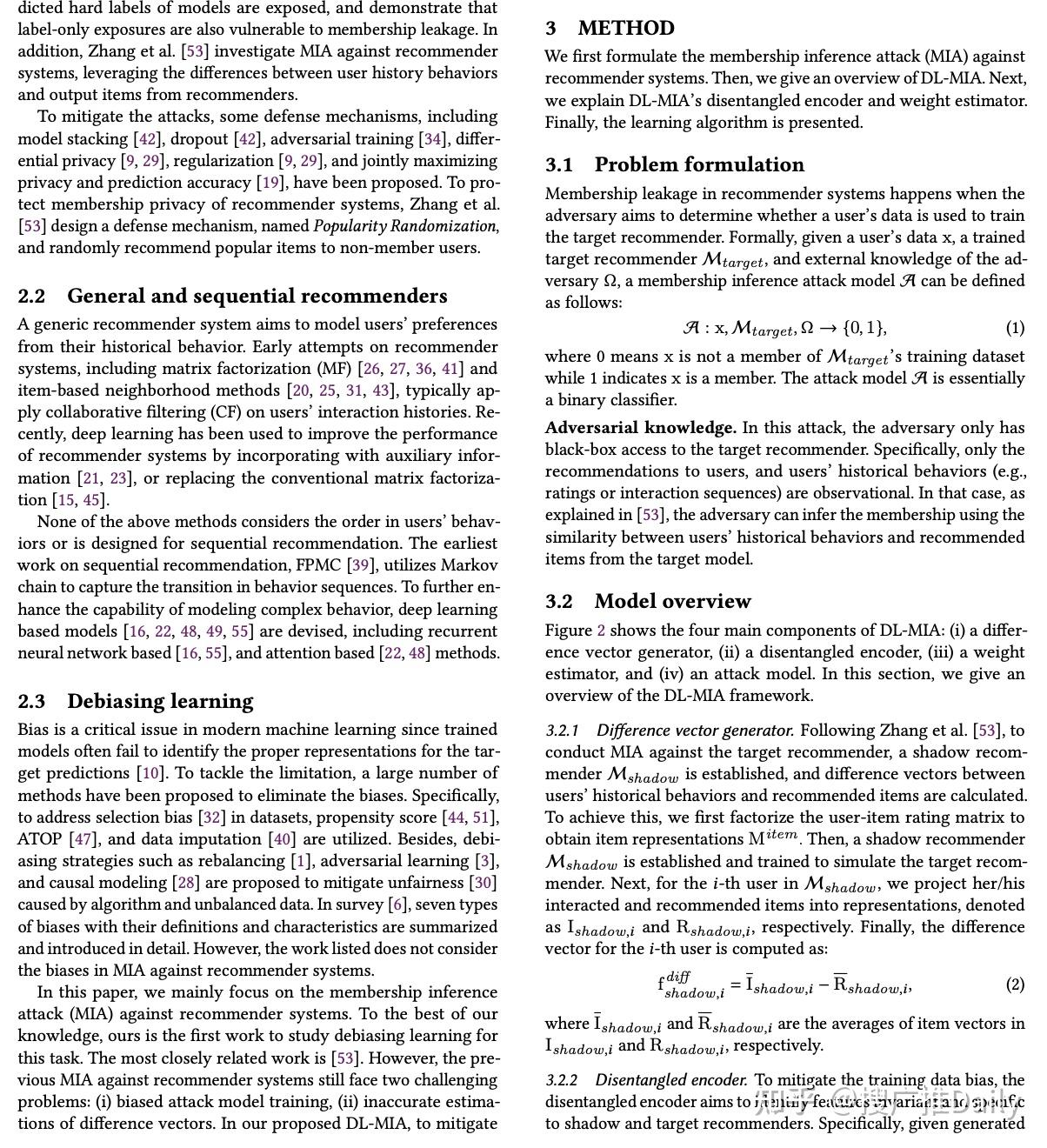 KDD2022｜DL-MIA：针对推荐系统成员推断攻击的去偏学习 - 知乎