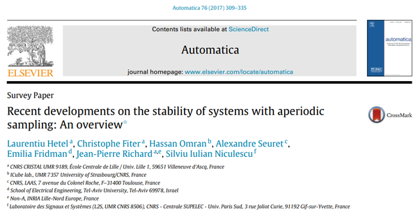 非周期采样系统稳定性研究的最新进展 - 知乎