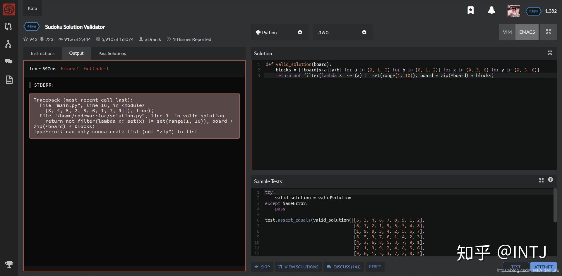 Sudoku Solution Validator (4kyu Python) - 知乎