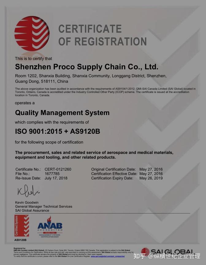 AS9120_EN9120咨询_AS9120辅导_AS9120B认证_AS9120B培训__AS9120标准_纵横世纪 - 知乎