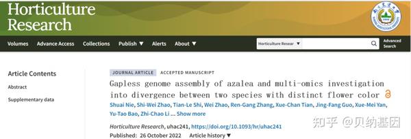 文献解读 | 园艺学顶刊Horticulture Research发表杜鹃gapless基因组及花色差异的多组学研究成果 - 知乎