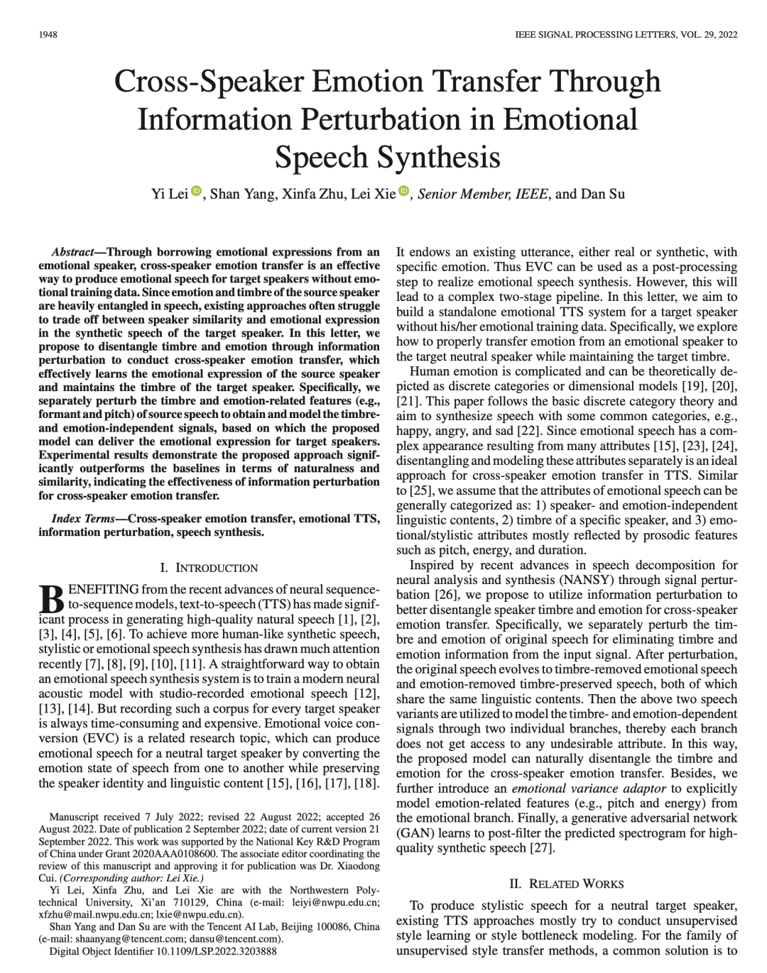 论文推介：情感语音合成中基于信息扰动的跨说话人情感迁移 - 知乎
