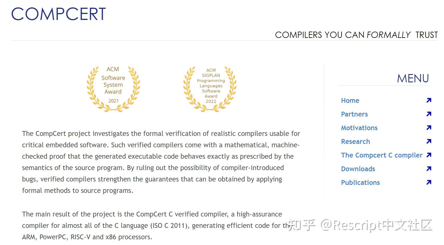 CompCert：通过形式化验证的编译器绝对安全可靠？ - 知乎