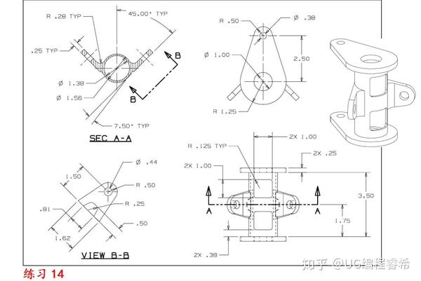 UG建模练习图案例 - 知乎