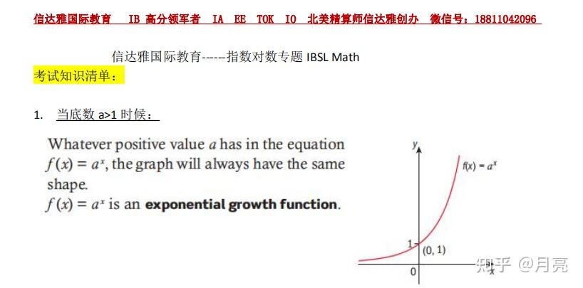 IB AA MATH SL考试要点专题总结1：指数函数和对数函数--IB 数学复习专题文档下载必备。 - 知乎