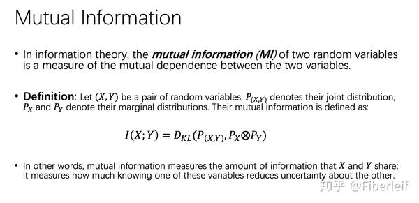 Mutual Information meets Representation Learning - 知乎