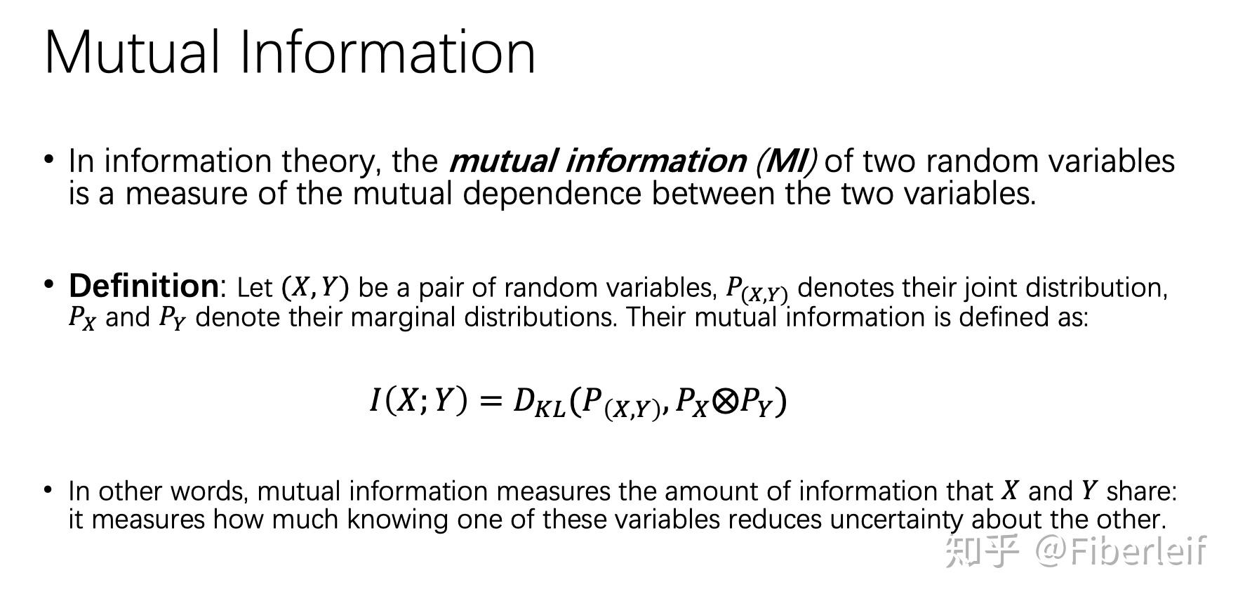 Mutual Information meets Representation Learning - 知乎