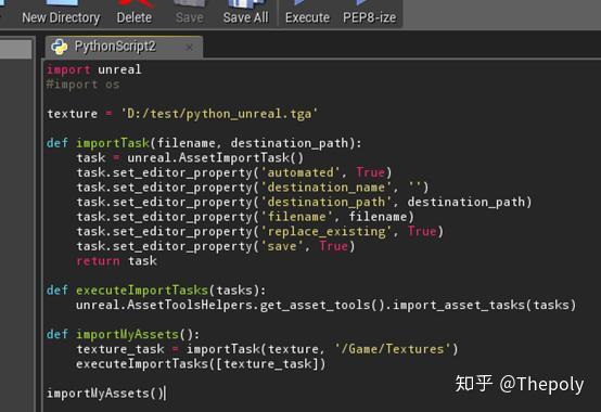 Unreal Python|导入图片资源到引擎 - 知乎