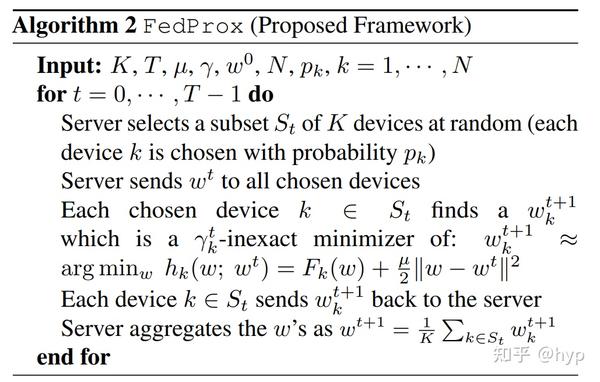 FedProx Algorithm - 知乎
