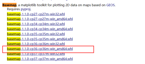Python 3.X安装basemap包详细步骤（windows环境) - 知乎
